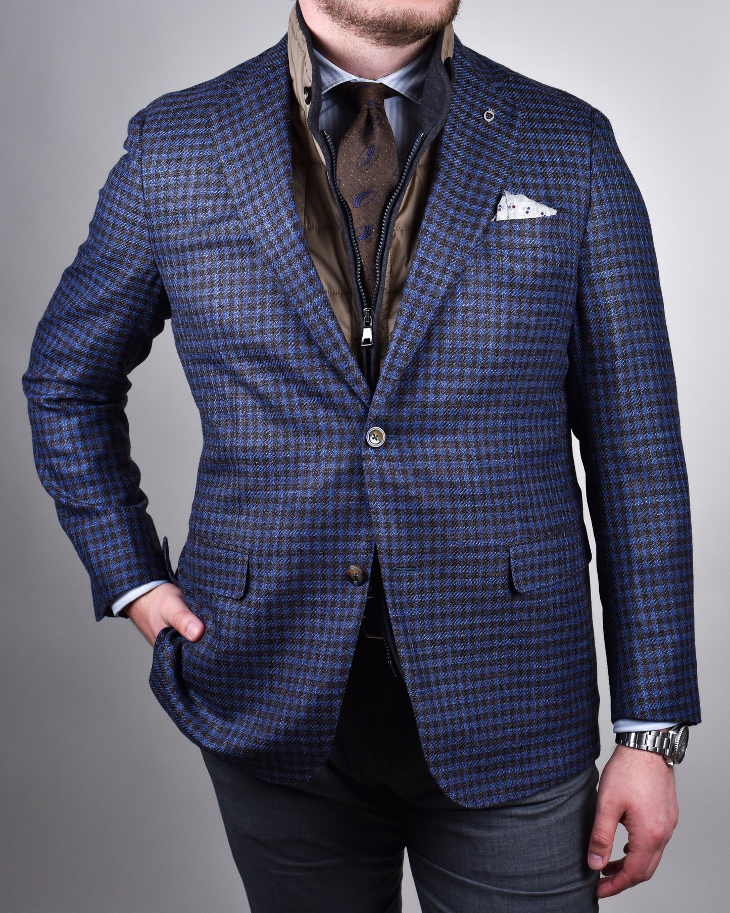Ravazzolo - Blue checked Sport Coat – Khakis of Carmel